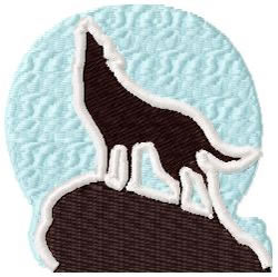Wolf Howling Embroidery Design | EmbroideryDesigns.com