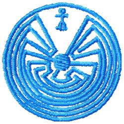 Native Man in the Maze Symbol Embroidery Design | EmbroideryDesigns.com