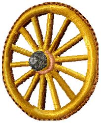 Wagon Wheel Embroidery Design | EmbroideryDesigns.com