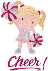 Cheer Girl Embroidery Design | EmbroideryDesigns.com