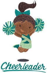 Cheerleader Embroidery Design | EmbroideryDesigns.com