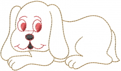 Dog Outline Embroidery Design | EmbroideryDesigns.com