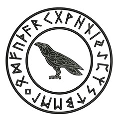 Rune Raven Embroidery Design | EmbroideryDesigns.com