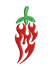 Chili Pepper Embroidery Design | EmbroideryDesigns.com