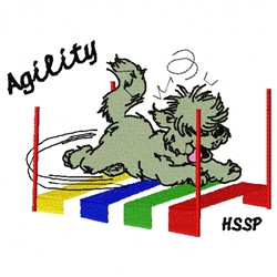 Agility Dog Embroidery Design | EmbroideryDesigns.com