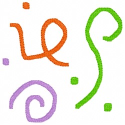 Squiggle Confetti Embroidery Design | EmbroideryDesigns.com