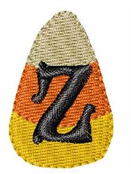 Candy Corn Font Z Embroidery Design | EmbroideryDesigns.com