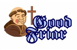 Good Friar Embroidery Design | EmbroideryDesigns.com