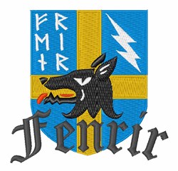 Fenrir Crest Embroidery Design | EmbroideryDesigns.com