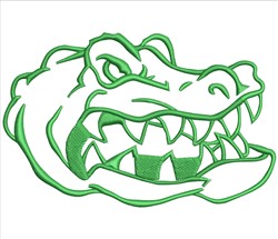 Gator Head Outline Embroidery Design | EmbroideryDesigns.com