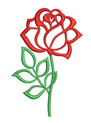 Rose Outline Embroidery Design | EmbroideryDesigns.com