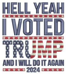 I Voted Trump Embroidery Design | EmbroideryDesigns.com