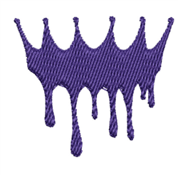 Melted Crown Embroidery Design | EmbroideryDesigns.com