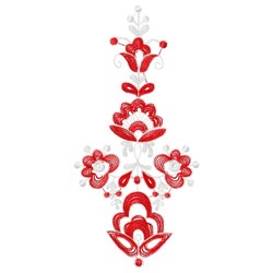 Rosemaling Vertical Border Embroidery Design | EmbroideryDesigns.com