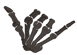 Hang Ten Skeleton Hand Embroidery Design | EmbroideryDesigns.com
