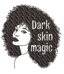Dark Skin Magic Embroidery Design | EmbroideryDesigns.com