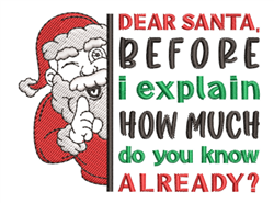 Dear Santa Embroidery Design | EmbroideryDesigns.com