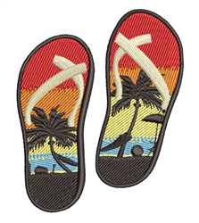 Summer Flip Flop Embroidery Design | EmbroideryDesigns.com