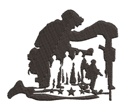 Soldier Memorial Embroidery Design | EmbroideryDesigns.com