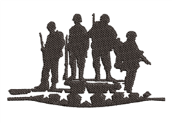 Soldiers Embroidery Design | EmbroideryDesigns.com