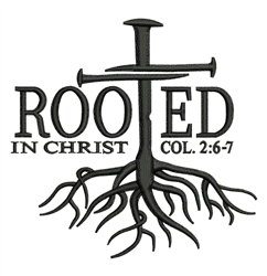 Rooted In Christ Embroidery Design | EmbroideryDesigns.com