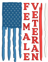 Female Veteran Embroidery Design | EmbroideryDesigns.com