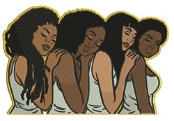 African American Women Embroidery Design | EmbroideryDesigns.com