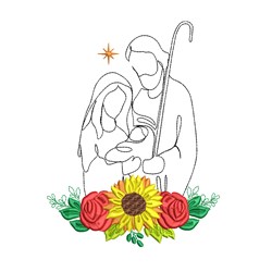 Nativity Embroidery Design | EmbroideryDesigns.com