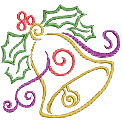 Bell Outline Embroidery Design | EmbroideryDesigns.com