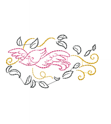 Bird Outline Embroidery Design | EmbroideryDesigns.com