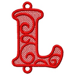 FSL Valentine Letter L Embroidery Design | EmbroideryDesigns.com