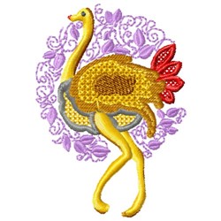 Ostrich Embroidery Design | EmbroideryDesigns.com