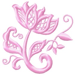 Pink Flower Embroidery Design | EmbroideryDesigns.com