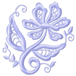 Blue Flower Embroidery Design | EmbroideryDesigns.com