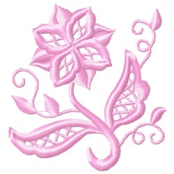 Pink Floral Embroidery Design | EmbroideryDesigns.com