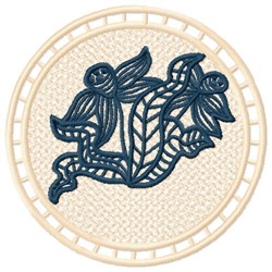 Applique Daffodil Circle Embroidery Design | EmbroideryDesigns.com