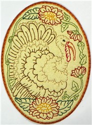 Autumn Turkey Embroidery Design | EmbroideryDesigns.com