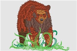 Grizzly Bear Embroidery Design | EmbroideryDesigns.com