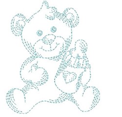 Baby Bear Embroidery Design | EmbroideryDesigns.com