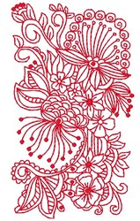 Redwork Flowers Embroidery Design | EmbroideryDesigns.com