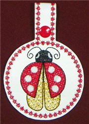 Ladybug Key Fob Embroidery Design | EmbroideryDesigns.com