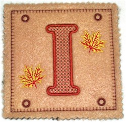 Thanksgiving Letter I Embroidery Design | EmbroideryDesigns.com