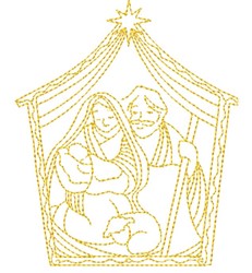 Xmas Nativity Embroidery Design | EmbroideryDesigns.com