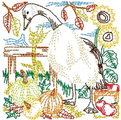 Goose Block Embroidery Design | EmbroideryDesigns.com