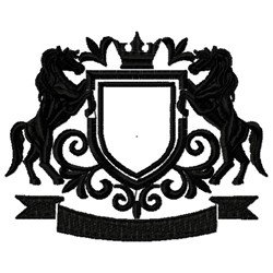 Horses Crest Embroidery Design | EmbroideryDesigns.com
