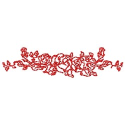Redwork Rose Border Embroidery Design | EmbroideryDesigns.com