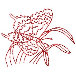 Redwork Butterfly Embroidery Design | EmbroideryDesigns.com