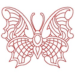Redwork Butterfly Embroidery Design | EmbroideryDesigns.com