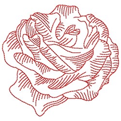 Redwork Rose Embroidery Design | EmbroideryDesigns.com