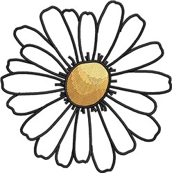 Daisy Flower Embroidery Design | EmbroideryDesigns.com